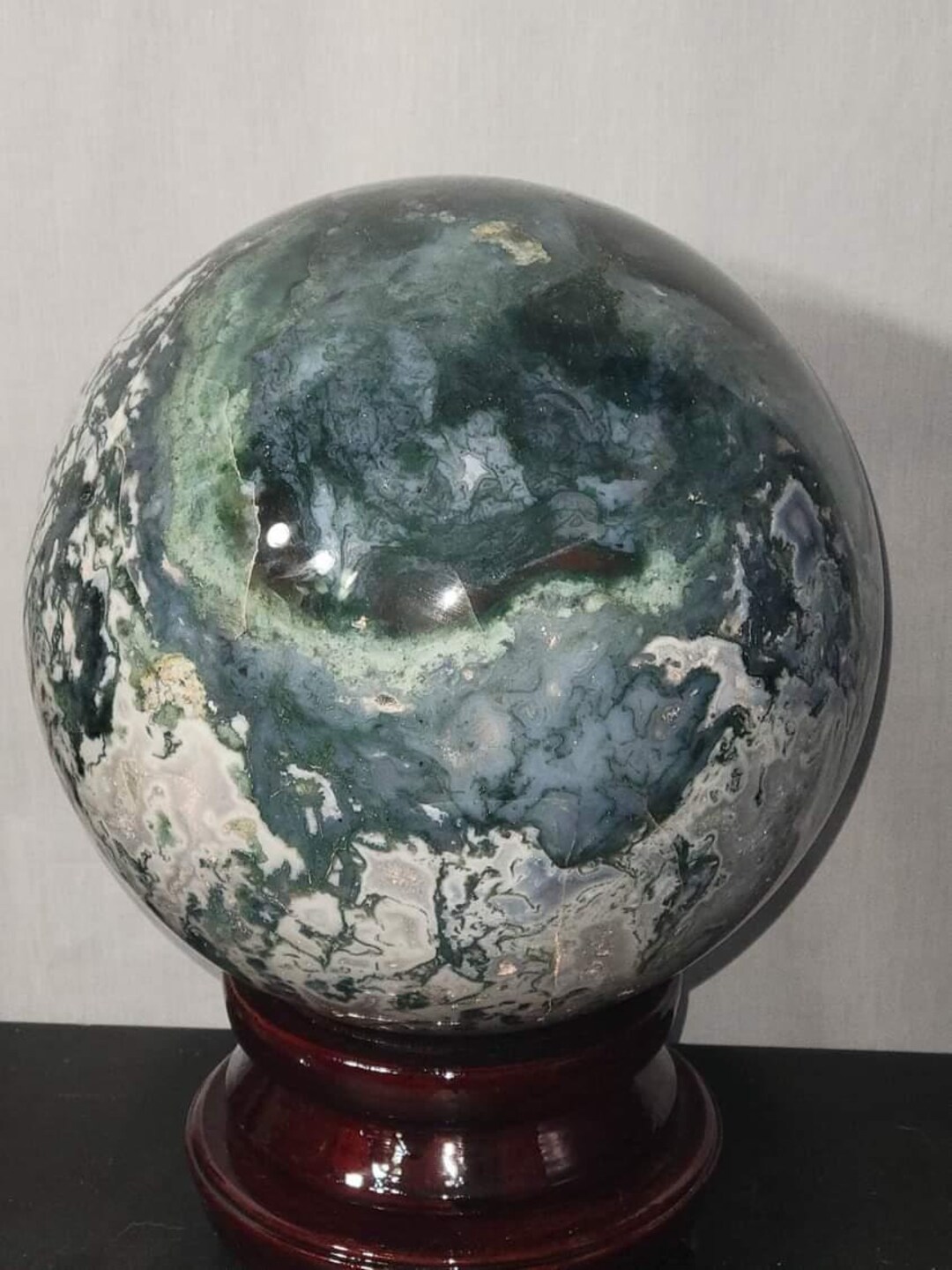 Massive Moss Agate Sphere - Etsy