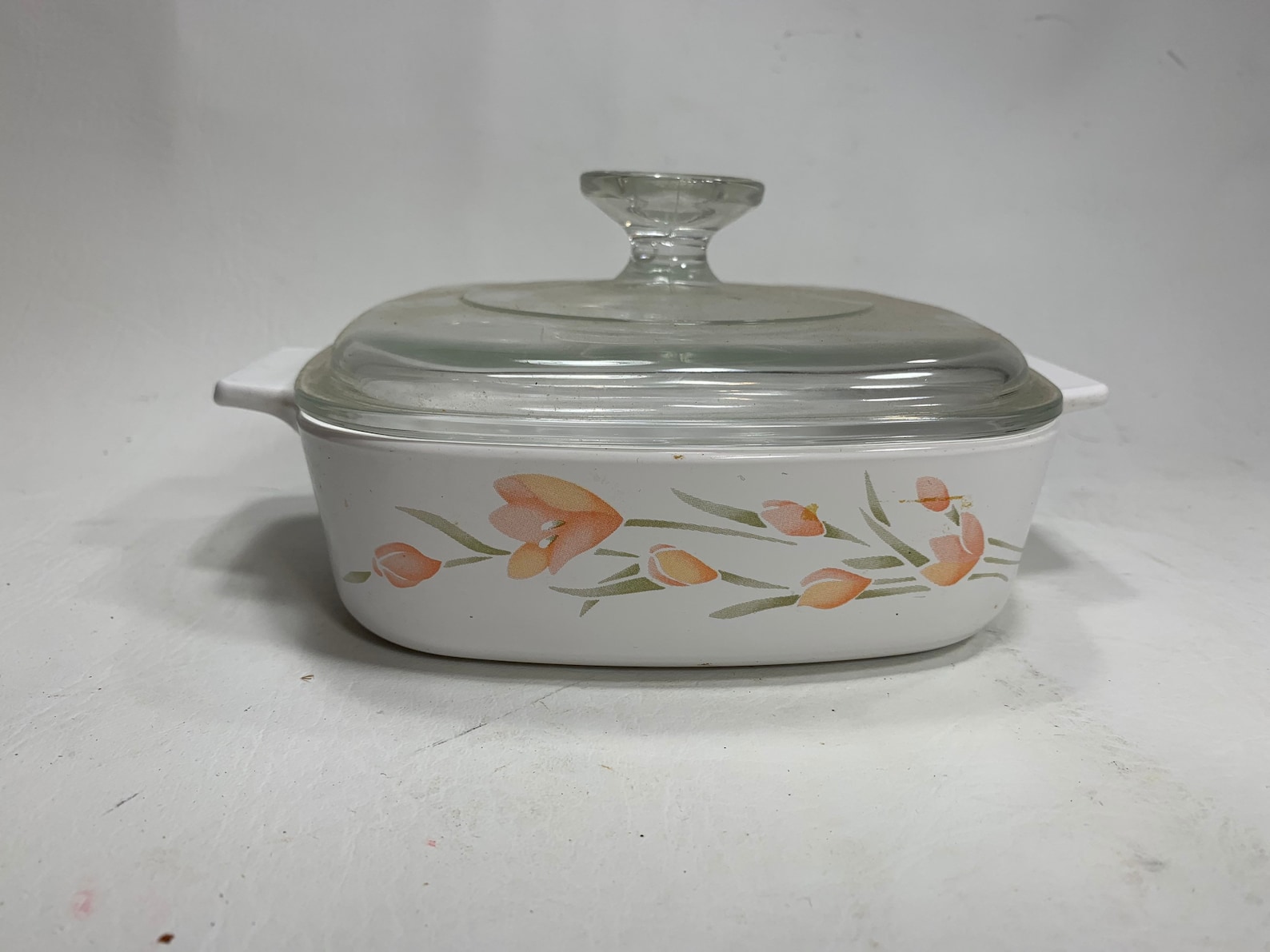 Vintage Corning Ware Peach Floral A-1-B Casserole Dish With - Etsy
