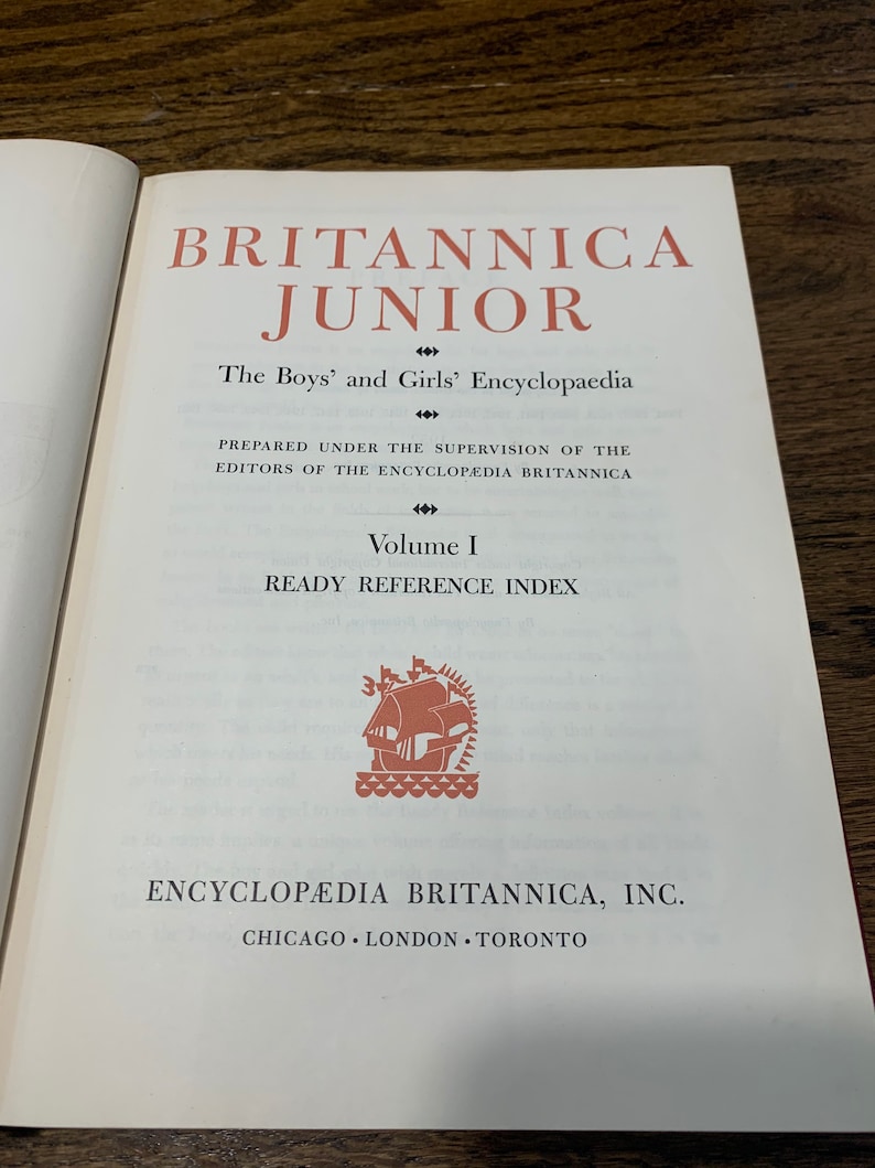 Encyclopedia Britannica Junior Complete 15 Volume Set, 1952 - Etsy