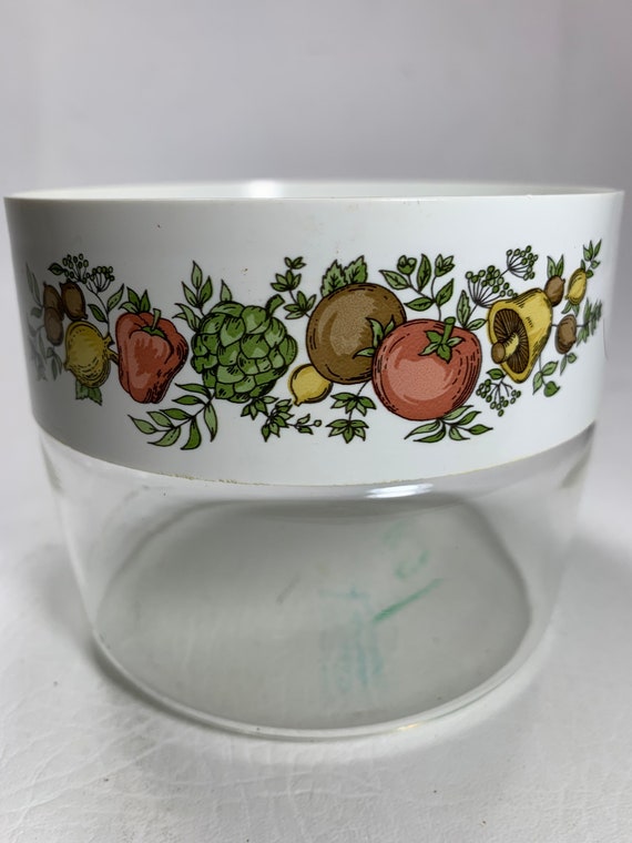 Vintage Pyrex Glass Canister Stacking Storage Jar SPICE OF - Etsy
