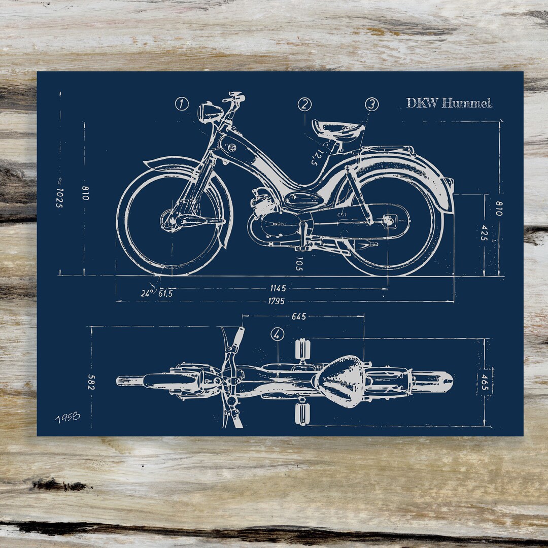 Motorrad Blaupause Giclee Kunstdruck Poster - Etsy.de