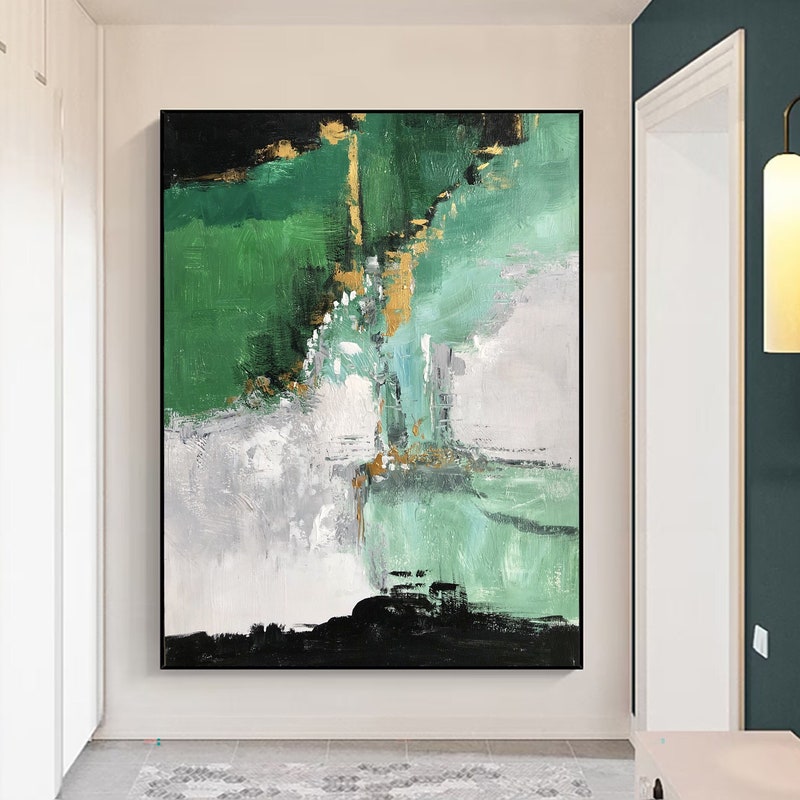 Green Abstract Art - Etsy