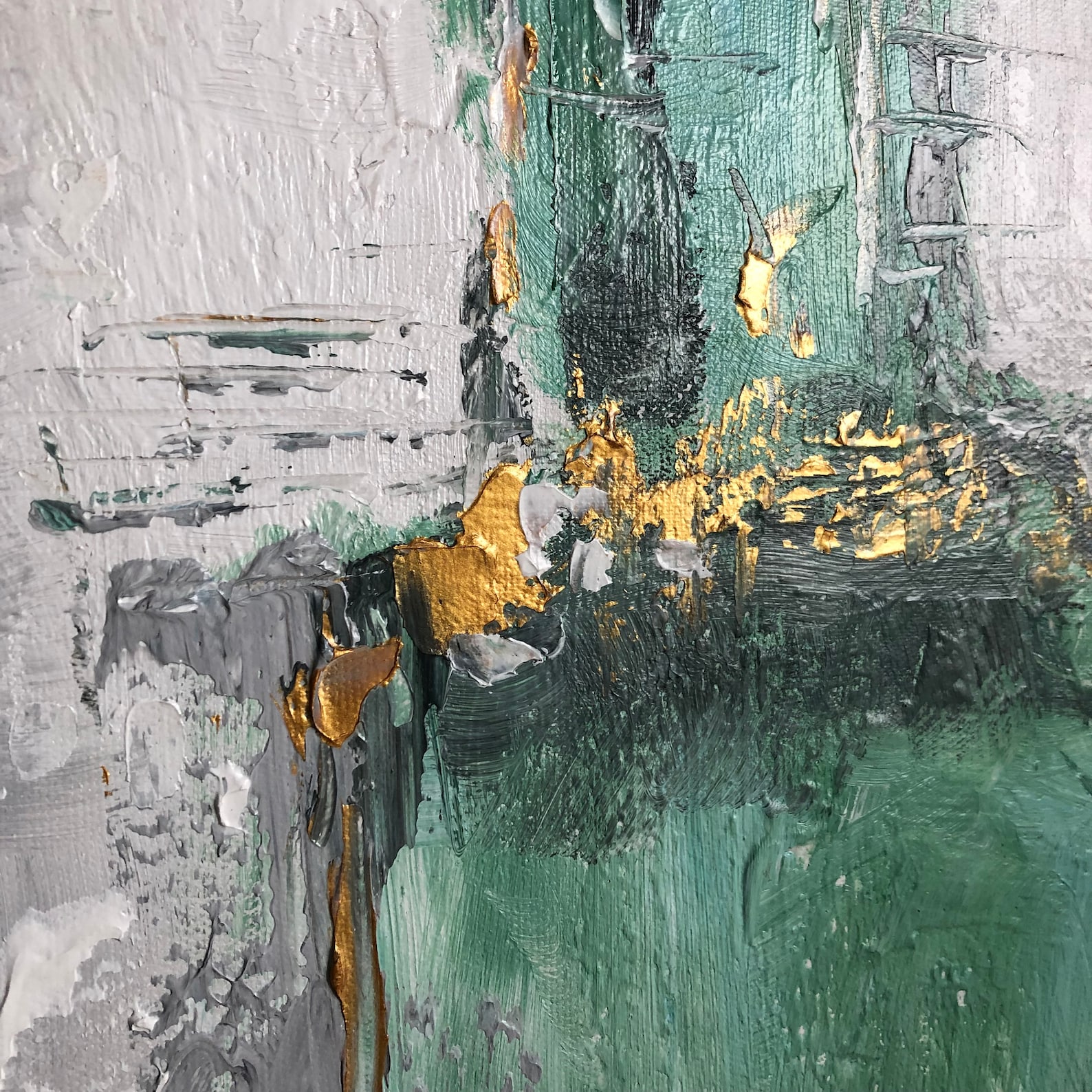 Green Abstract Painting Green Minimalist Wall Art Large Green - Etsy