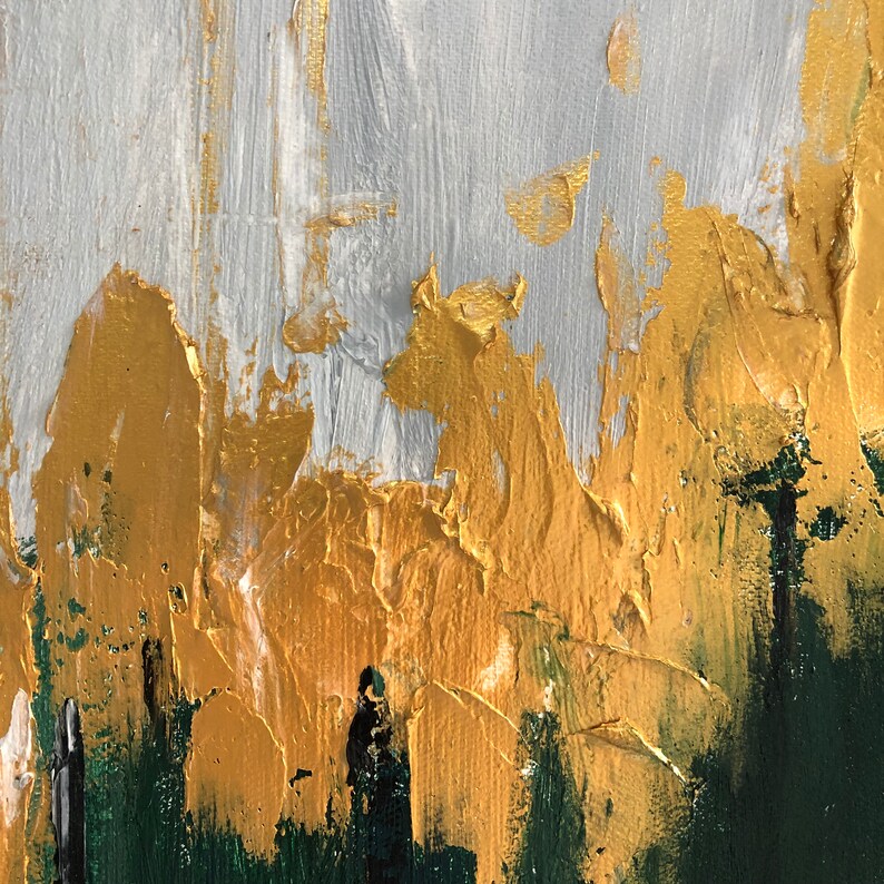 Green Abstract Oil Painting on Canvas Modern Nordic Emerald - Etsy