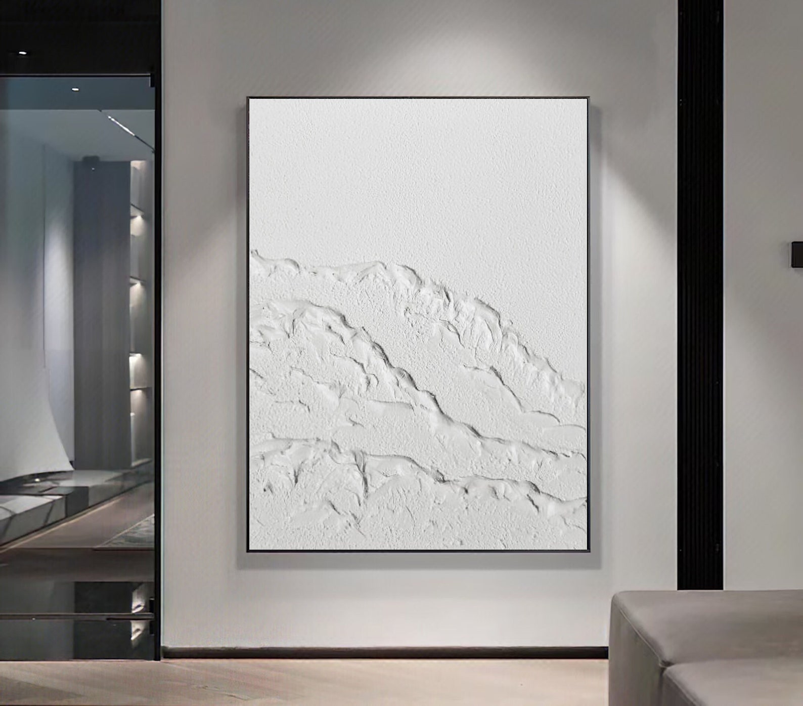 White Wall Art White 3D Textured Art White Textured Wall Art - Etsy