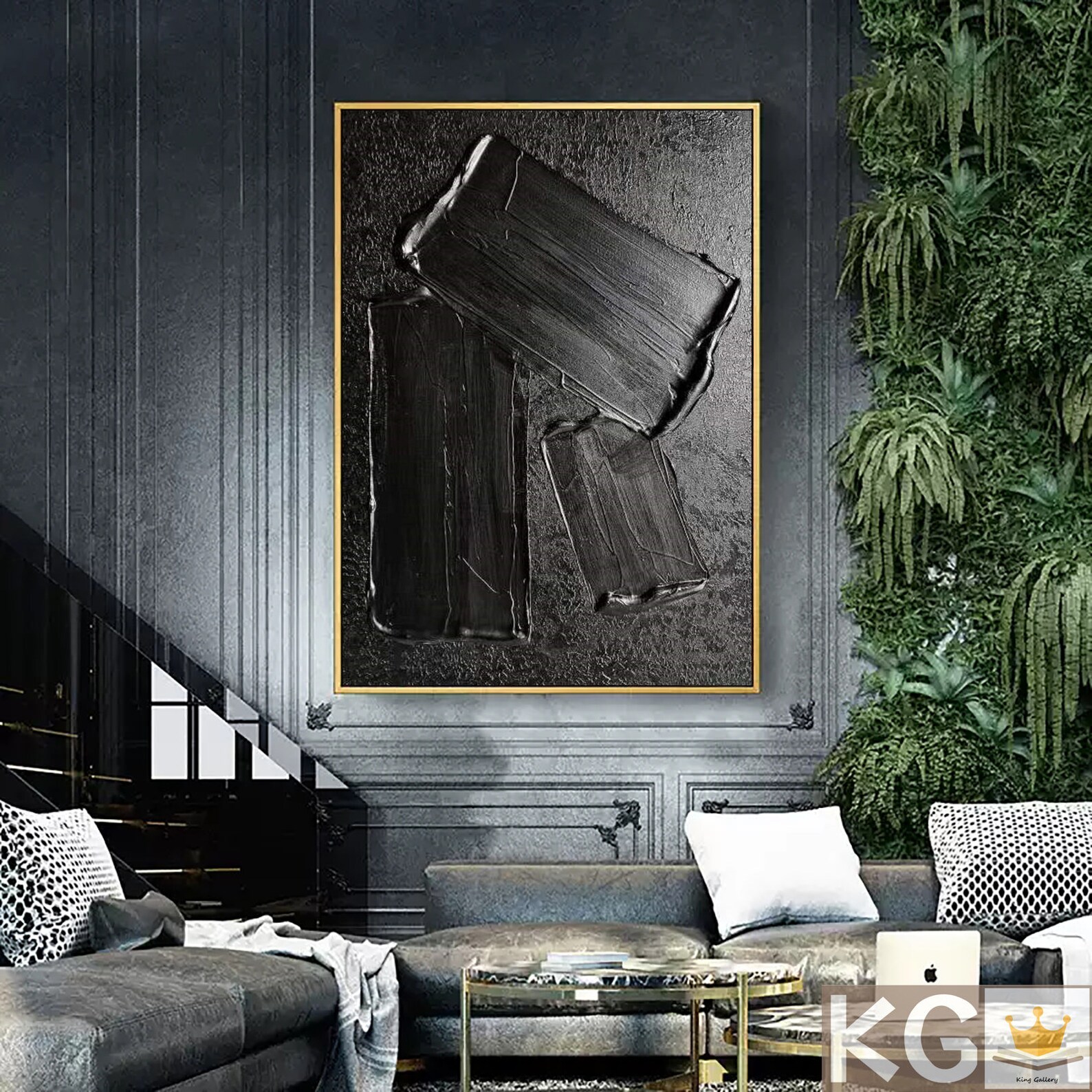 Black Wall Art Black 3D Textured Art Black Textured Wall Art - Etsy