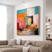 Colorful Abstract Painting Minimalist Vintage Interior Painting ...