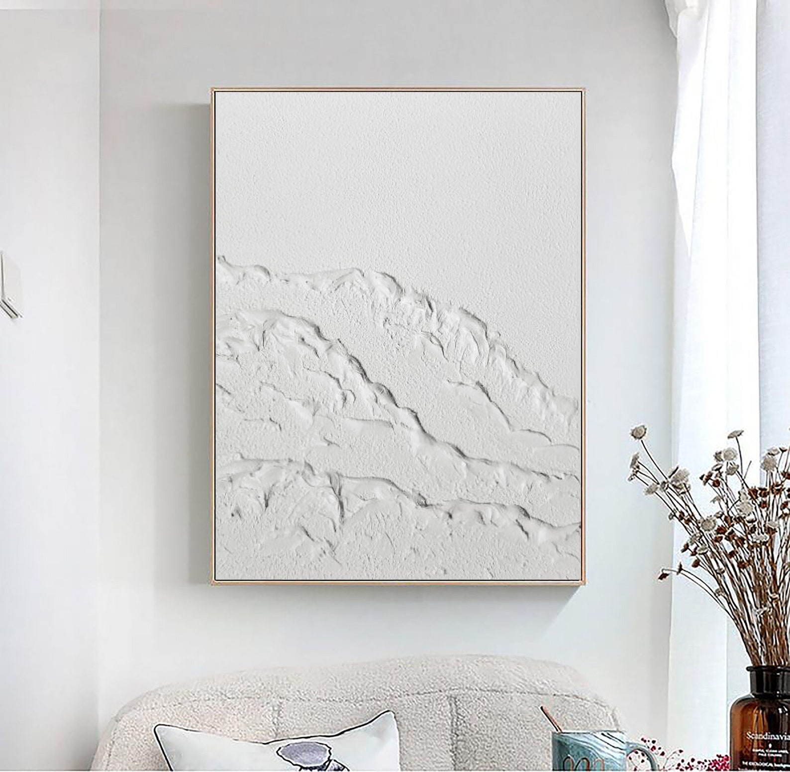 White Wall Art White 3D Textured Art White Textured Wall Art - Etsy
