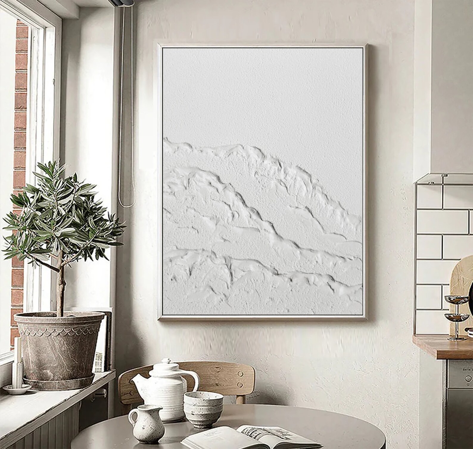 White Wall Art White 3D Textured Art White Textured Wall Art - Etsy