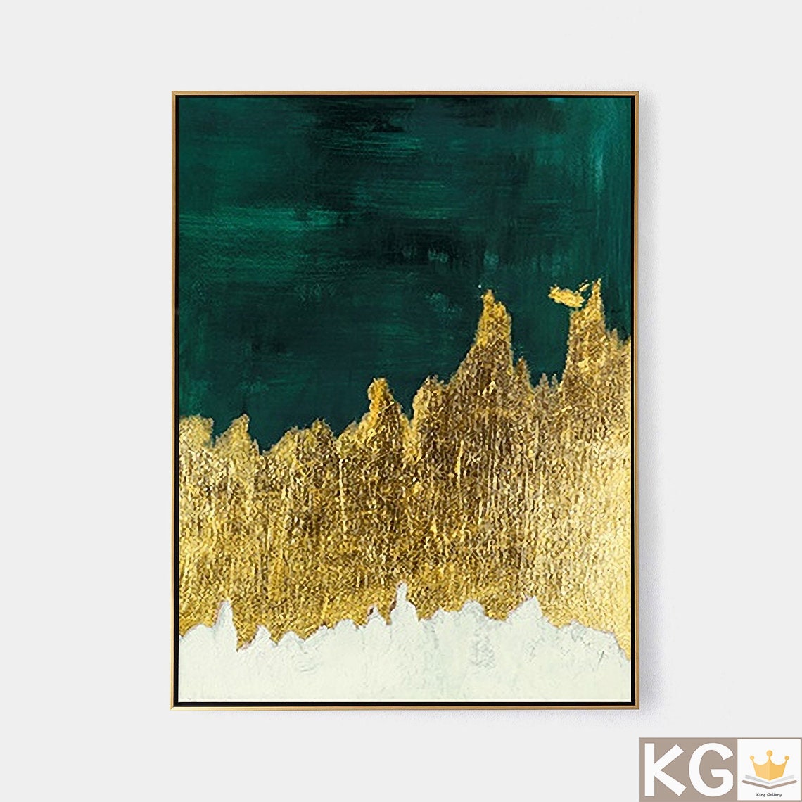 Large Original Abstract Painting Gold Minimalist - Etsy
