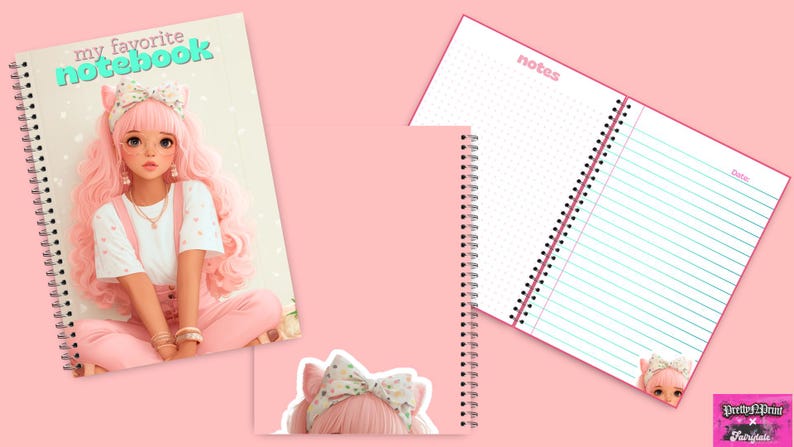 A5 Digital Notebook | 2 Cover Designs | 25 Lined Pages + 2 Dotted Notes ...