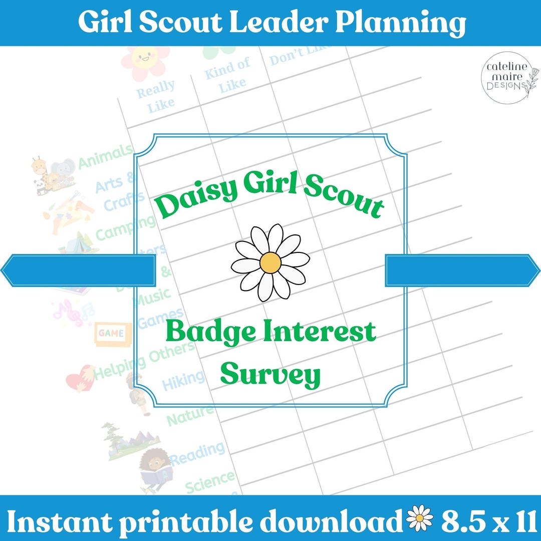 Daisy Girl Scout Badge Survey - Etsy