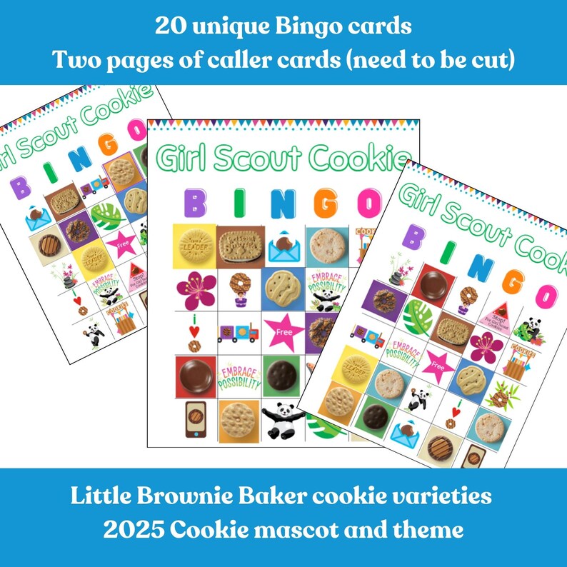 Girl Scout Cookie Bingo (LBB) 2025 - Etsy