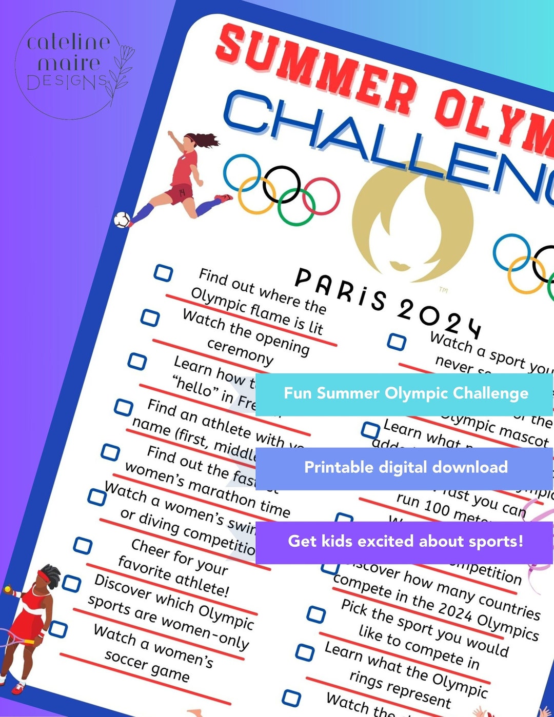 Kids Summer Olympics Challenge - Etsy