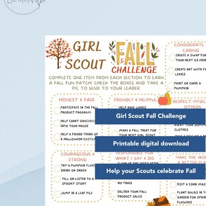 Girl Scout Law Fall Challenge - Etsy