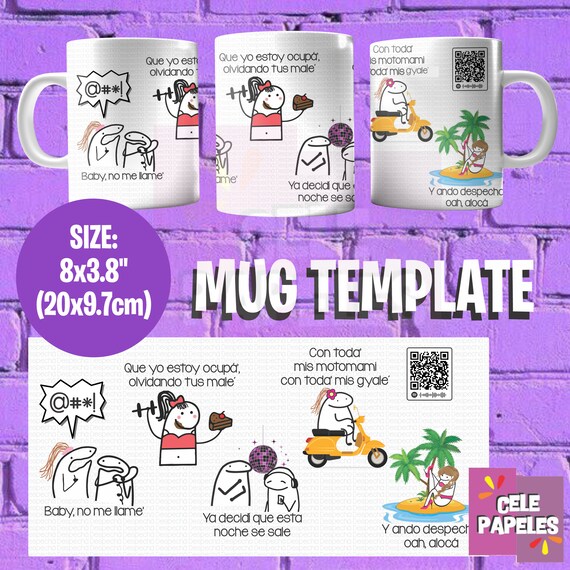 Flork Mug Template Rosalia Despecha Taza Codigo Spotify Qr - Etsy India