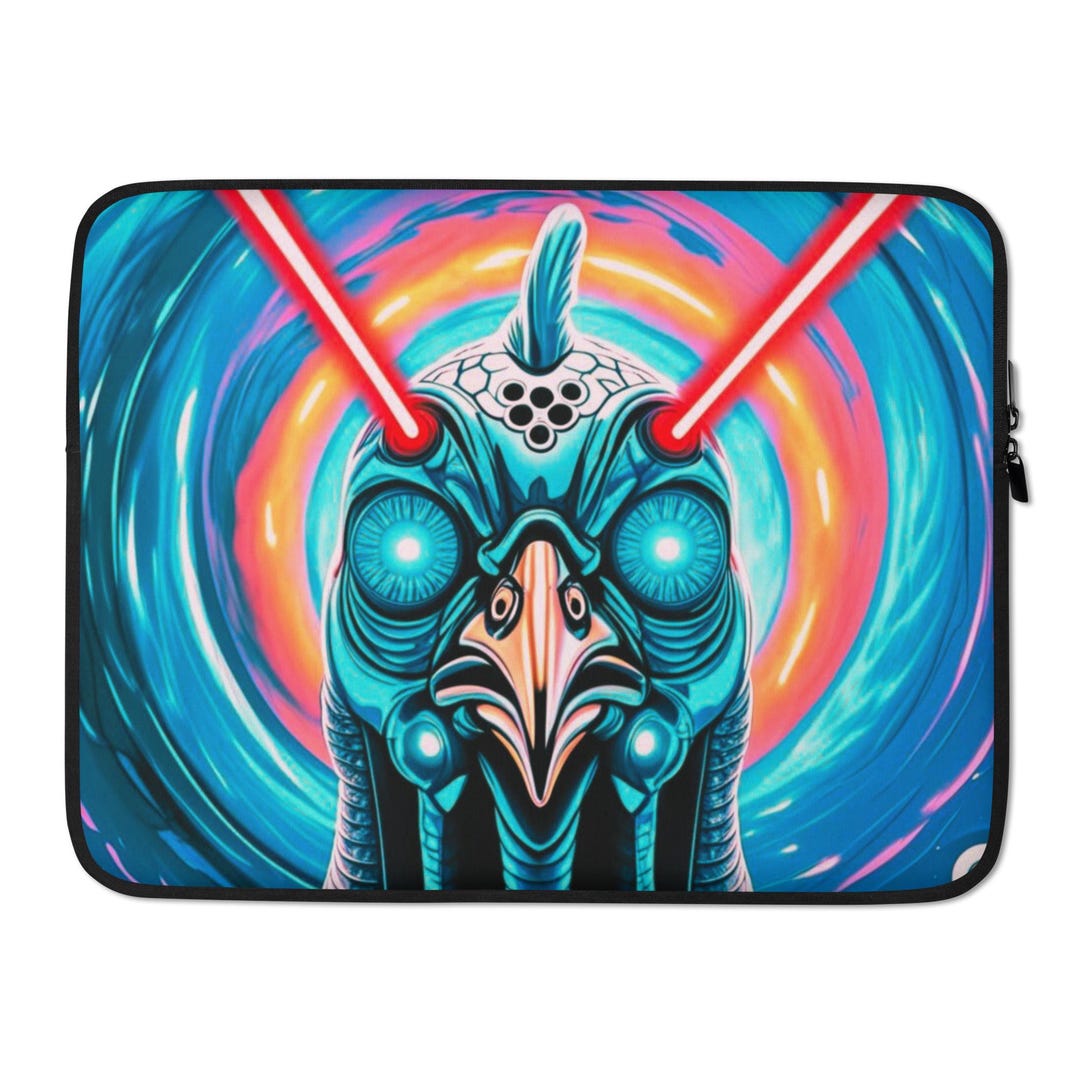 Cyborg Chicken Sci-fi Art Neoprene Laptop Sleeve – Laser Bird Print - Etsy