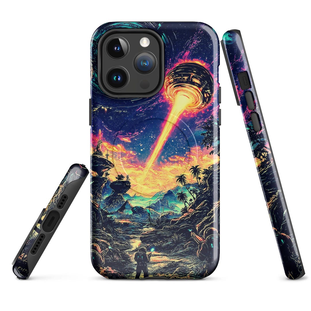 Alien Encounter iPhone Case – Sci-fi Art – Magsafe Compatible - Etsy