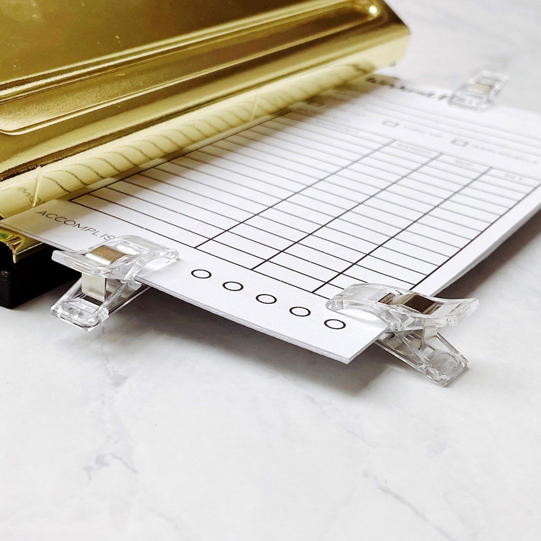 10pcs Clear Flat Bottom Clips for Holding Mulitiple Sheets of Papers ...