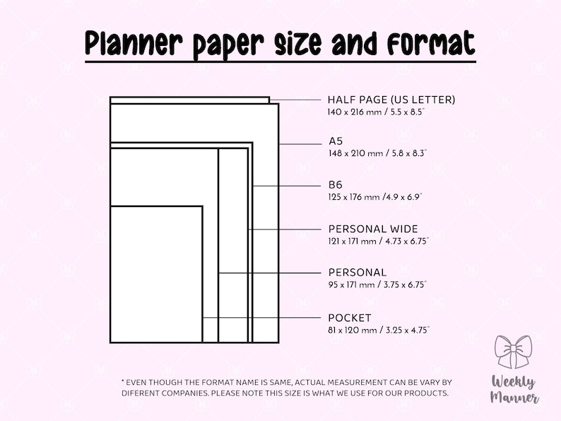 6 Sizes | Todo List | Printable Inserts for 6 Hole Ring Binder Planner ...