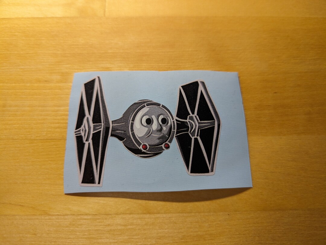 Thomas the Tie Fighter Sticker - Etsy