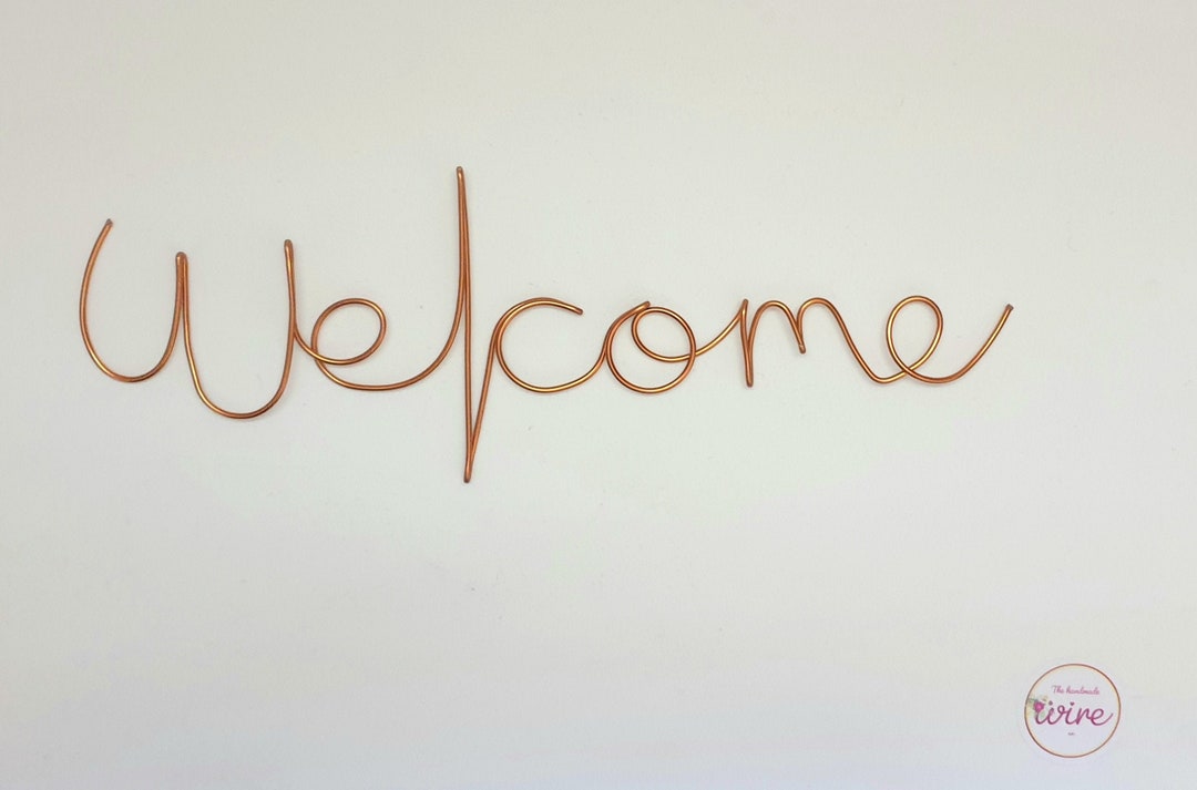 Wire Words Metal Welcome Wall Art Sign ~ Bedroom Typography, Quote ...
