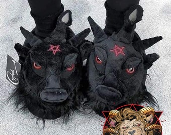 Baphomet Slippers | Etsy