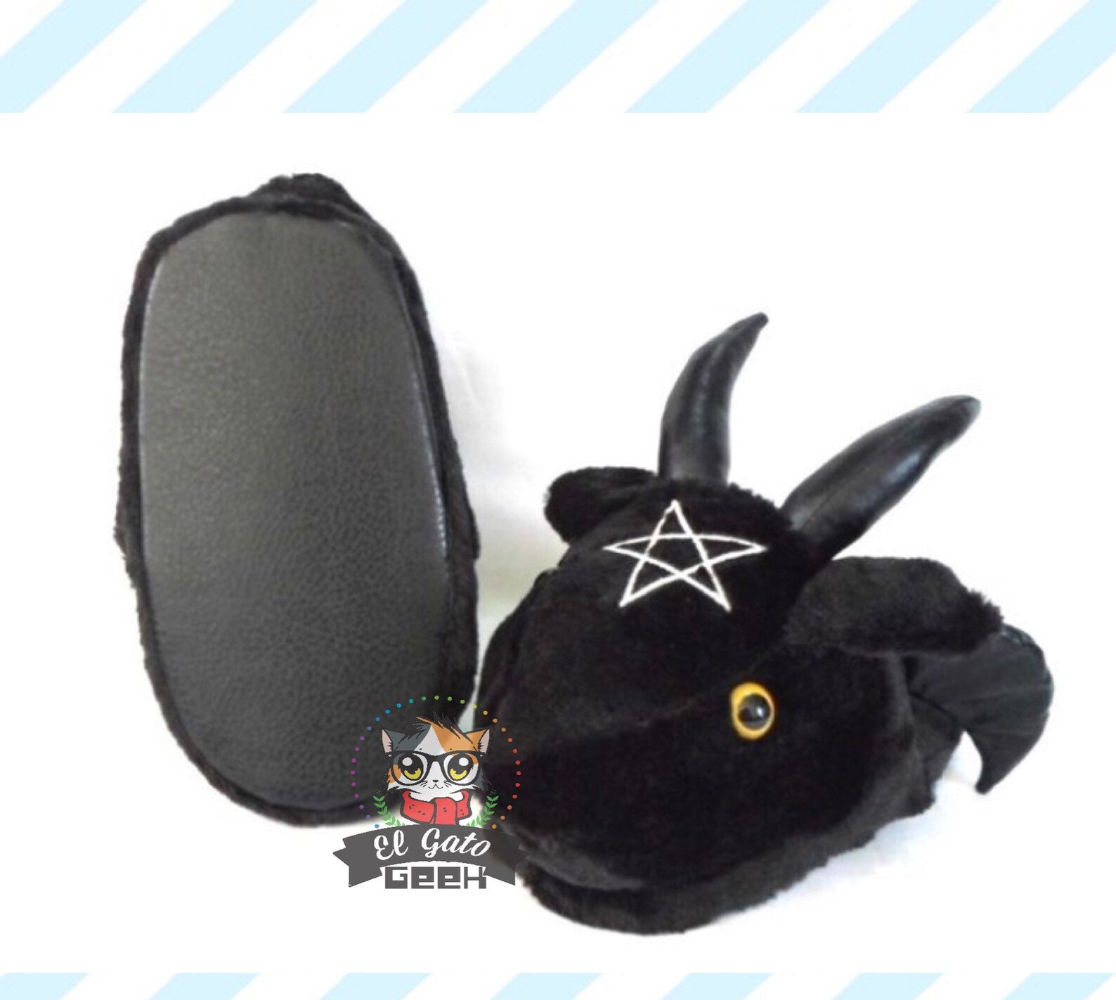 Baphomet slippers baphy satan slippers | Etsy
