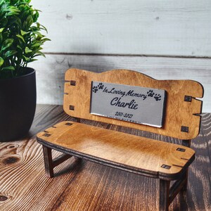 Memorial Bench Gift, Commemoration, in Loving Memory, Shelf Ornament ...