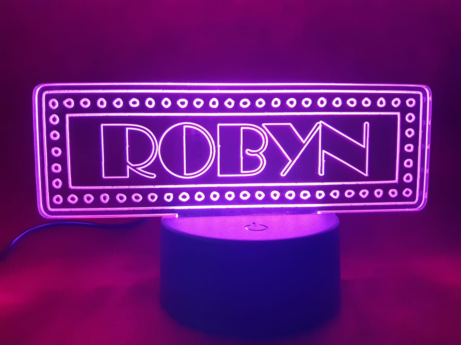 LED night light in broadway theme personalised sign custom | Etsy