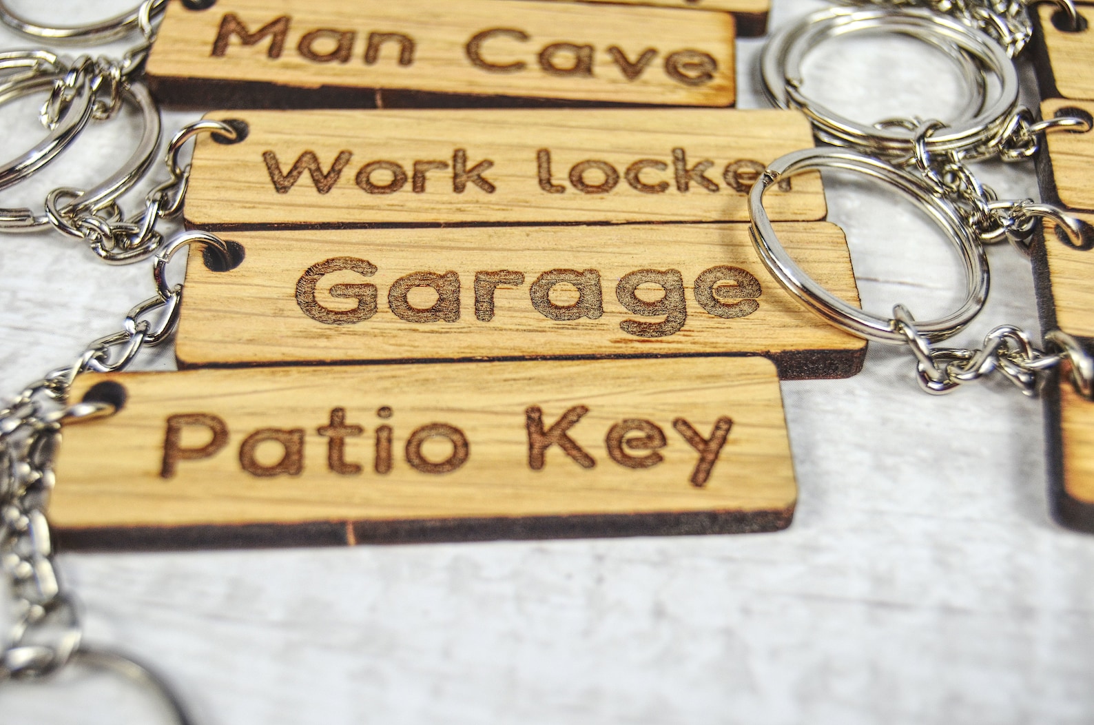 Custom Key Tags Engraved Key Rings Personalized Wooden Key - Etsy