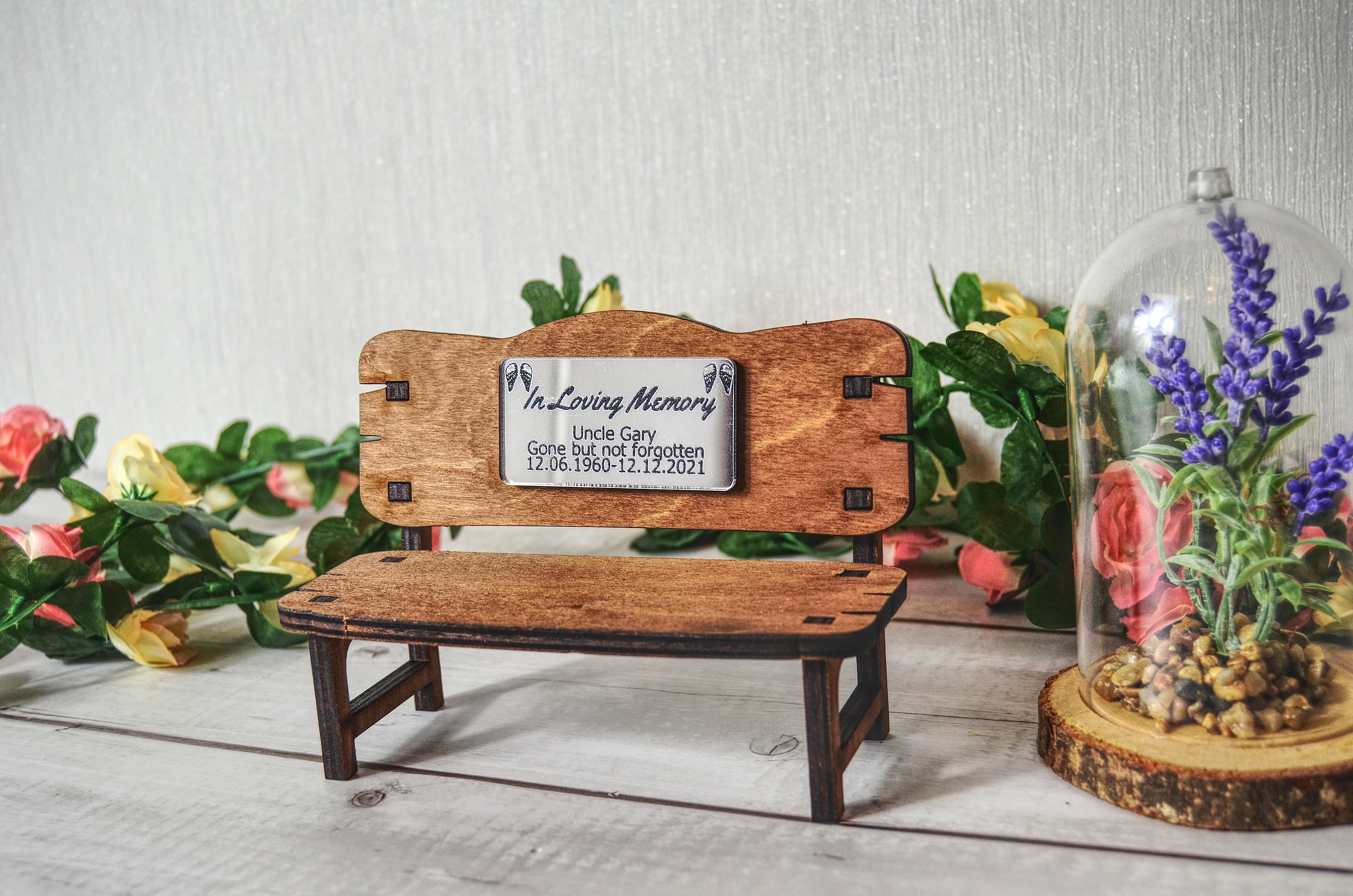 Memorial Bench Gift, Commemoration, in Loving Memory, Shelf Ornament ...