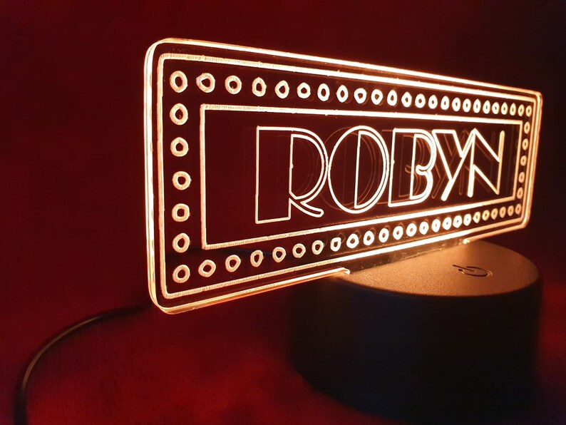 LED Night Light in Broadway Theme Personalised Sign Custom - Etsy