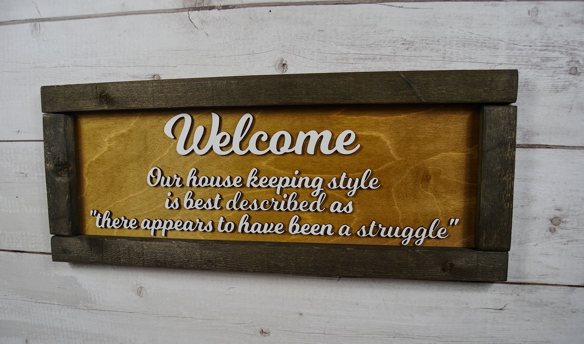 Funny Welcome Sign Front Door Display Sarcastic Plaque Wood - Etsy UK