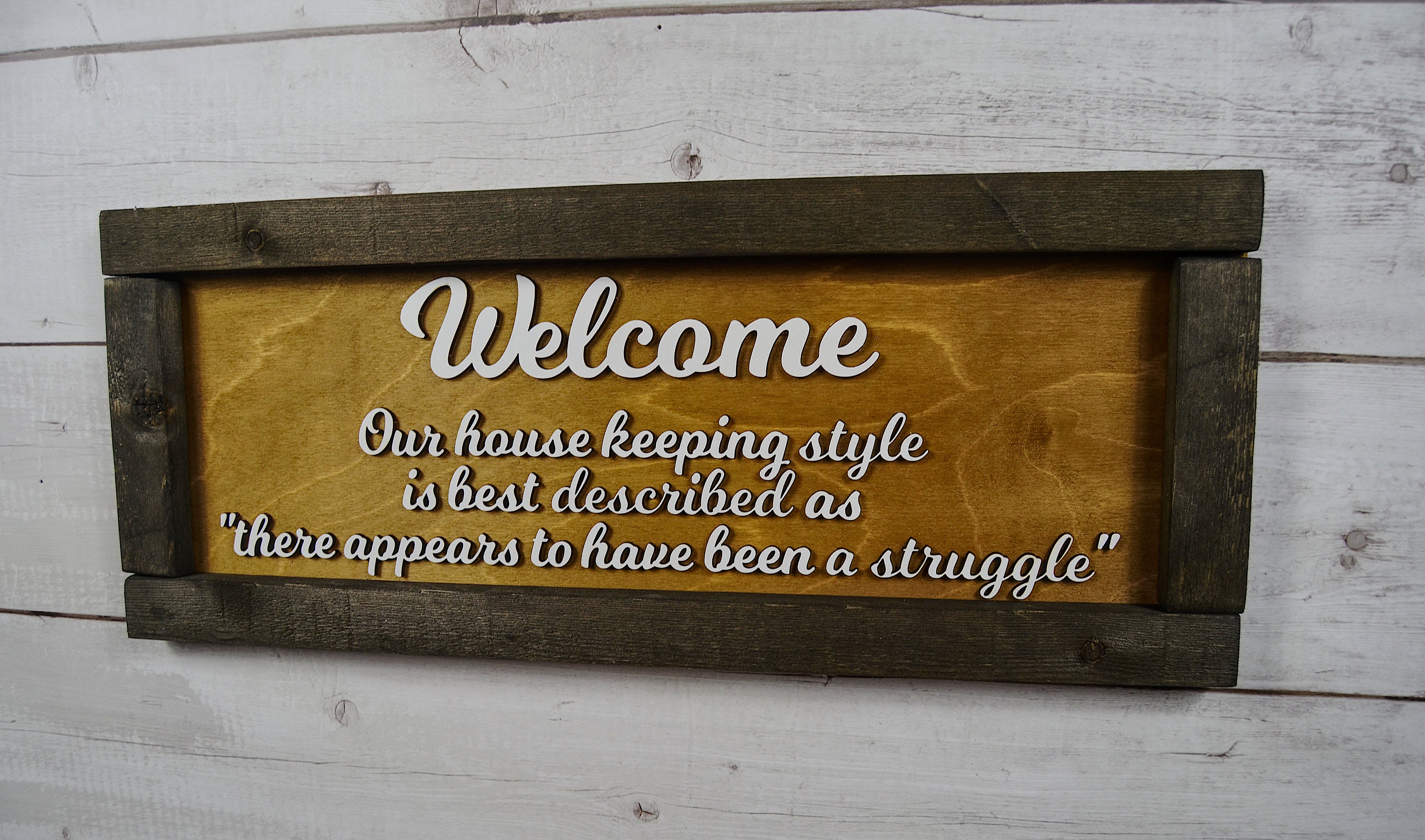 Funny Welcome Sign Front Door Display Sarcastic Plaque Wood | Etsy