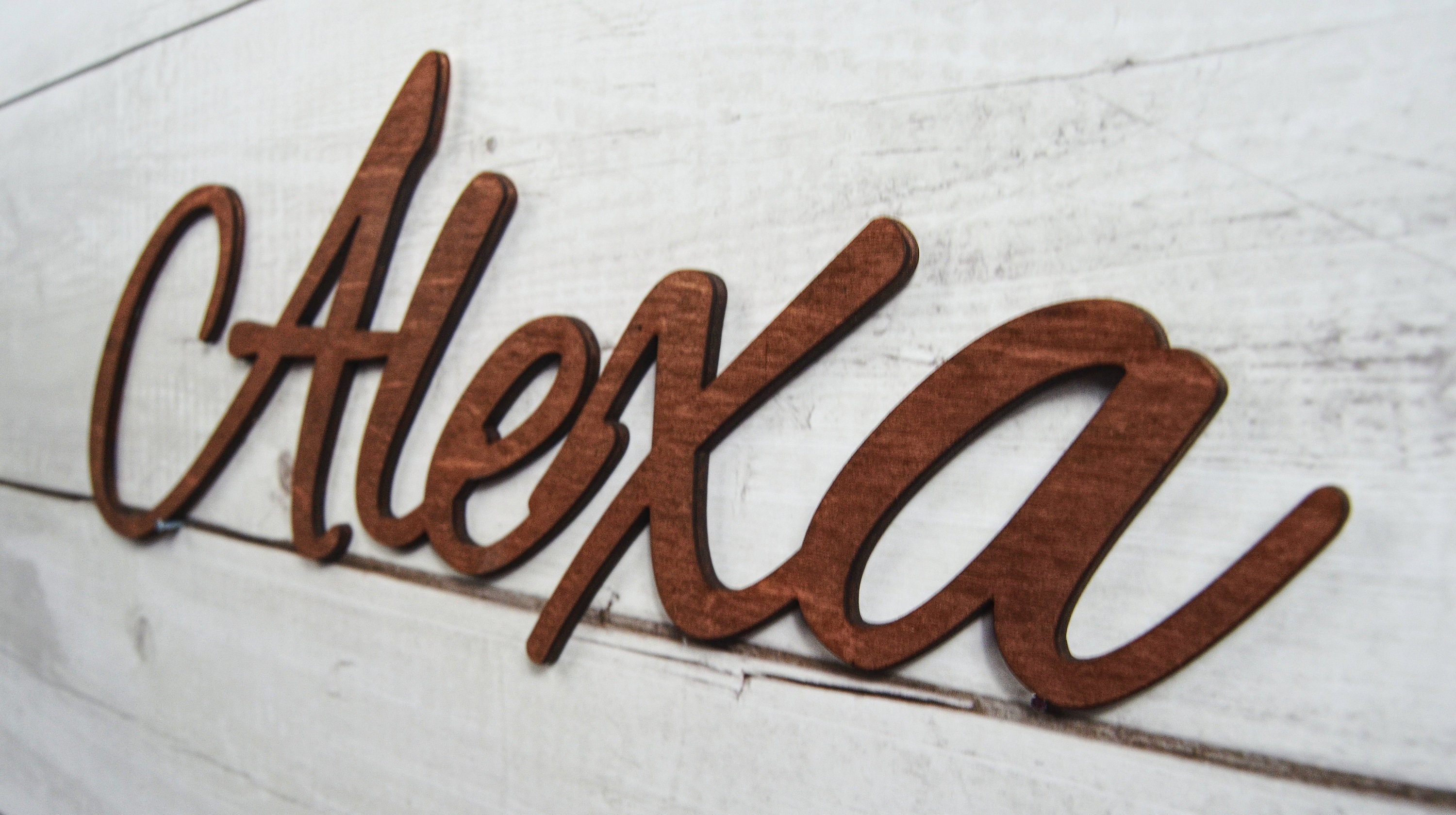 Personalised Wall Mount Name Sign Wood Custom Art Name - Etsy Polska