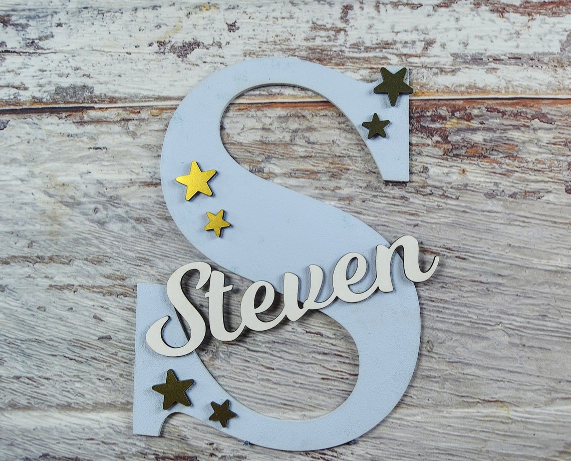 Personalized Letter Name Sign Custom Wall Decor Alphabet - Etsy UK
