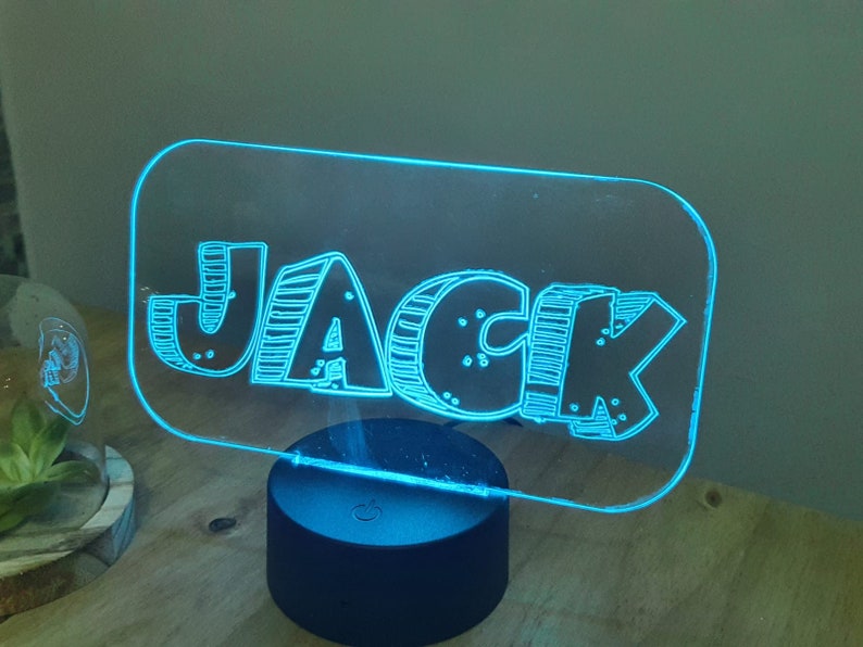 Personalized LED Night Light: Custom Kids Room Decor With Remote - Etsy UK