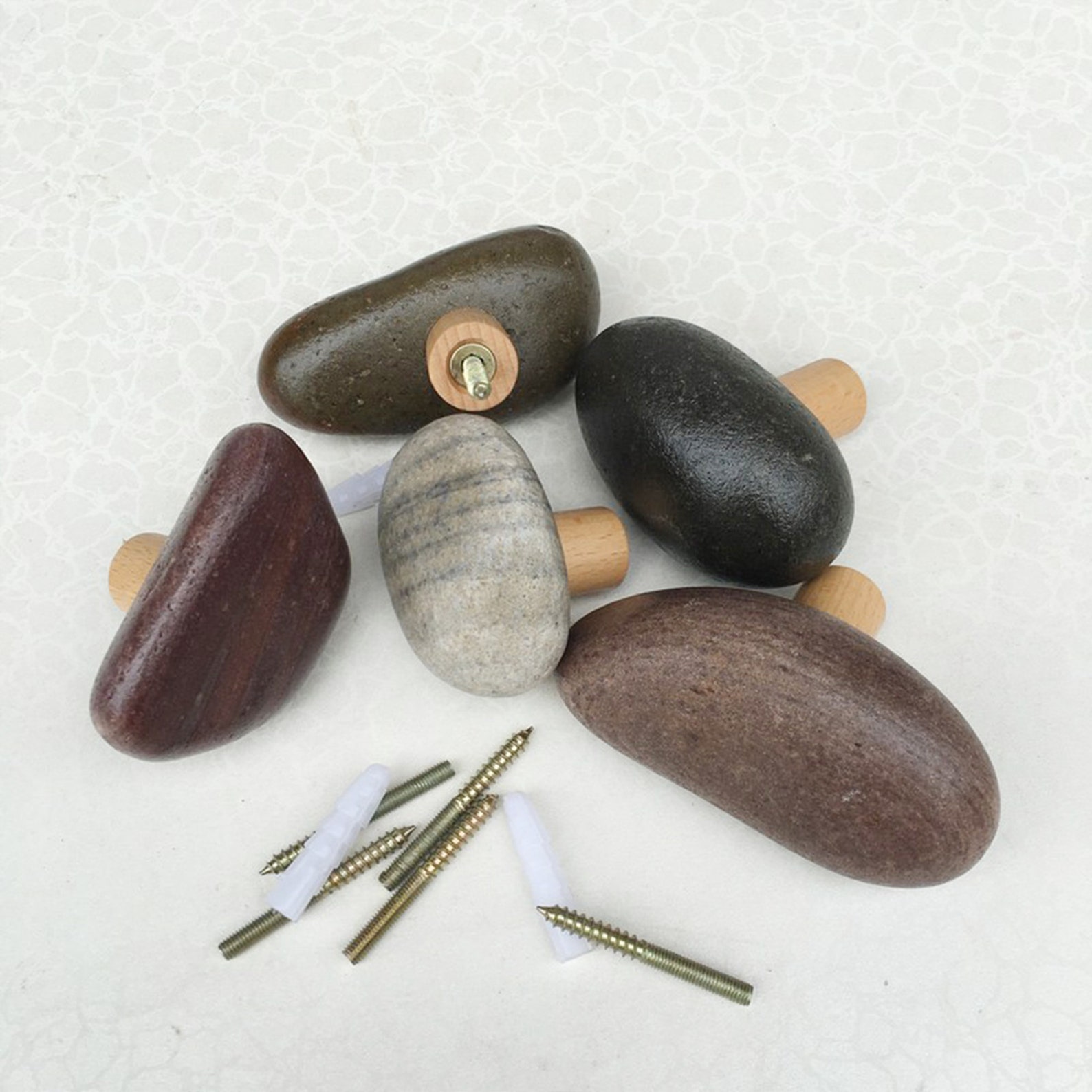 Creative Stone Knobs/rock Wall Hook/cobblestones Wandhaken - Etsy