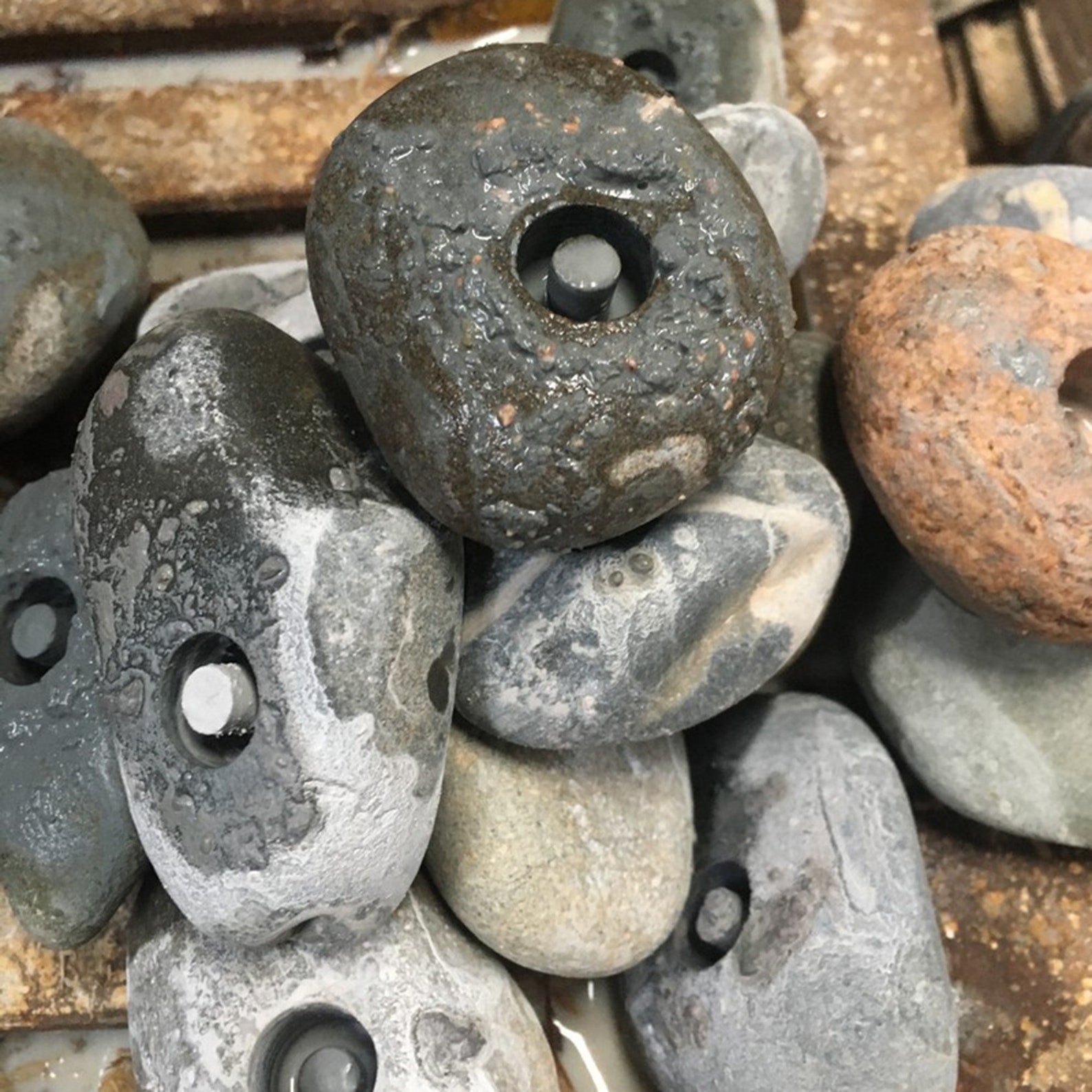 Creative Stone Knobs/rock Wall Hook Set/cobblestones Wandhaken - Etsy