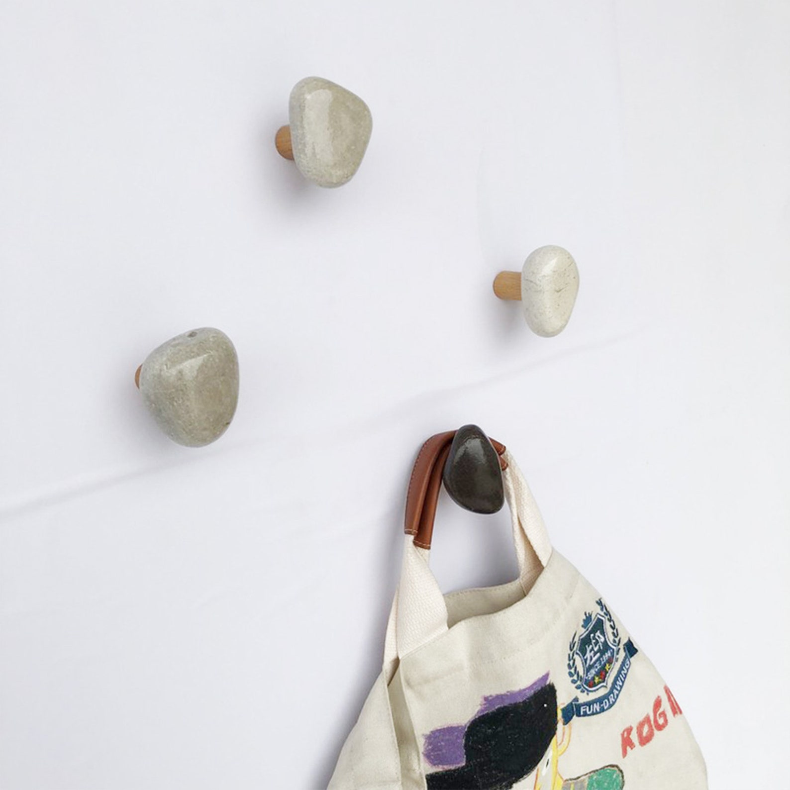 Creative Stone Knobs/rock Wall Hook/cobblestones Wandhaken - Etsy