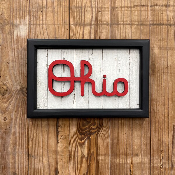 Ohio Wood Sign - Etsy