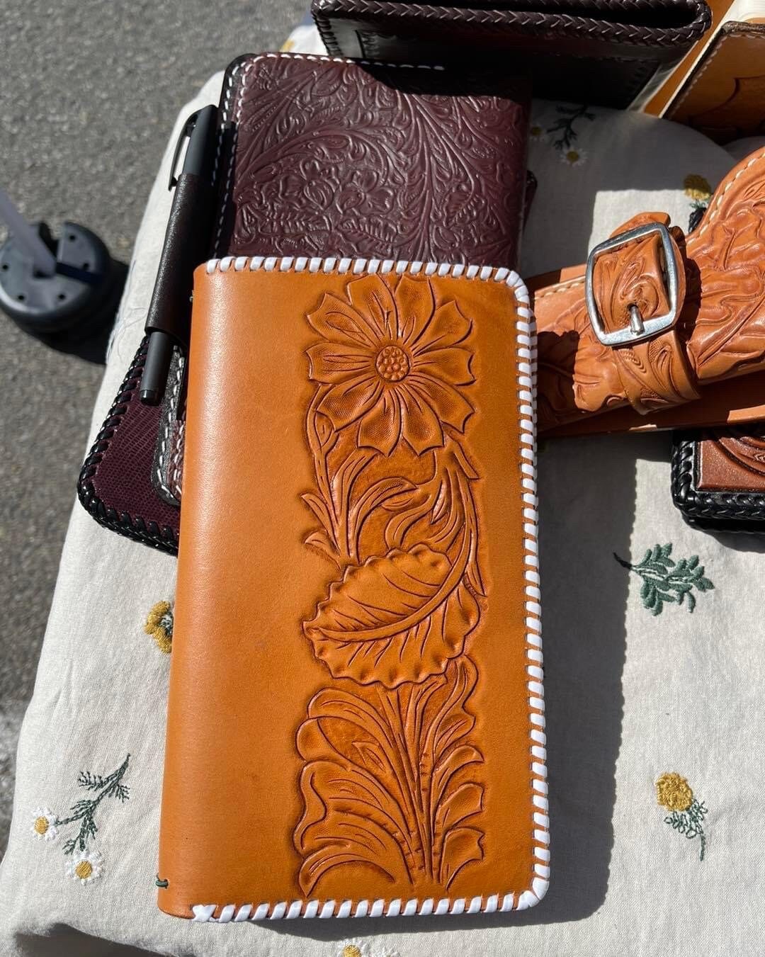 Beautiful Boho Leather Handmade Notebook or Journal With a Floral ...
