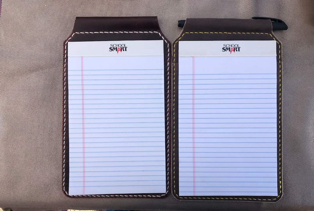 Leather Clipboard Style Notepad Holders With Hand Stitching and Pen ...