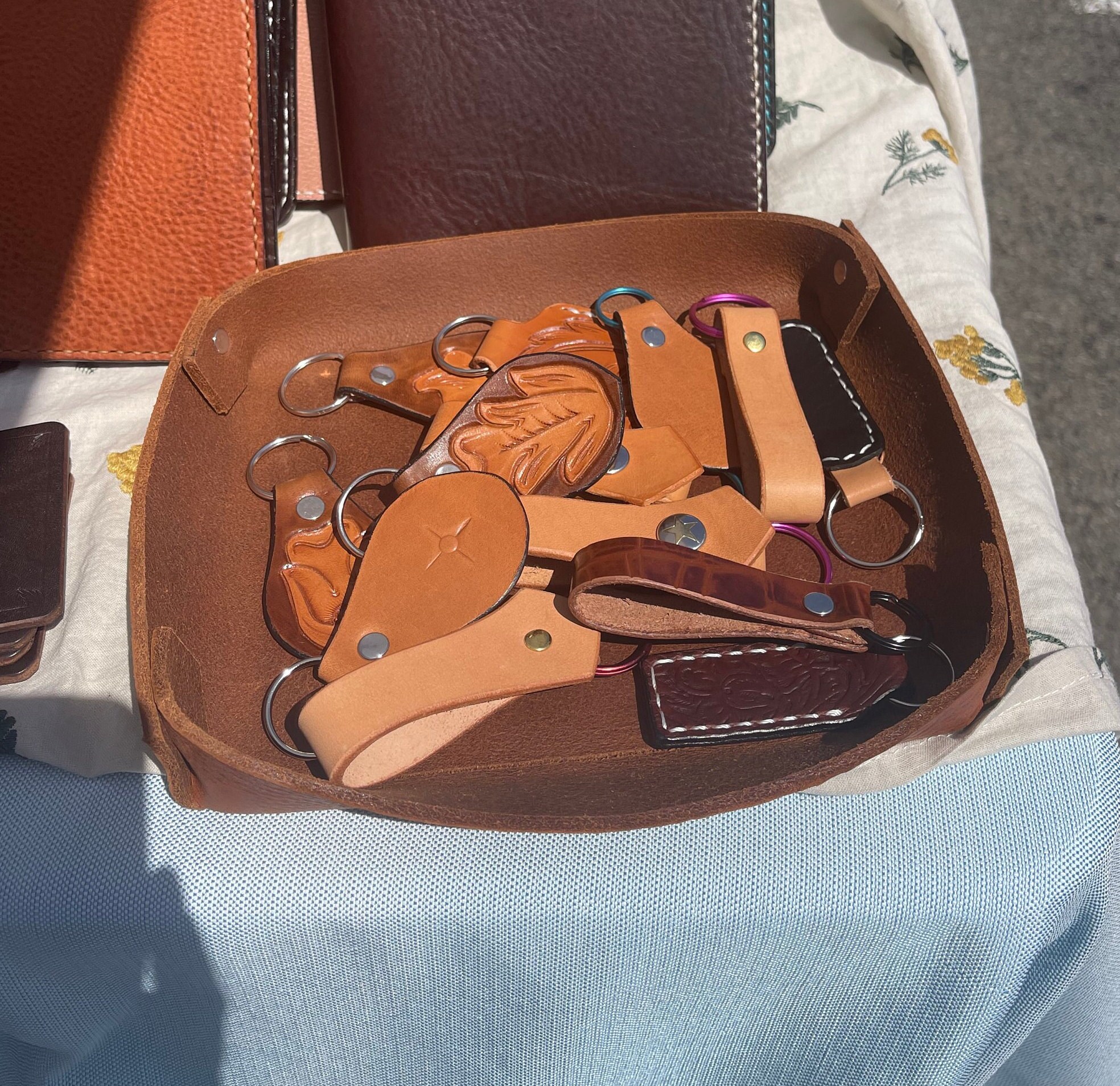 Handmade Leather Keychains, Keyrings, Lanyards, Multiple Styles and ...