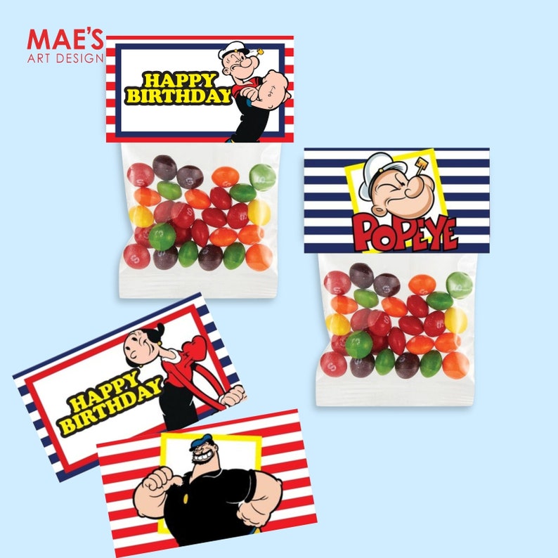 Popeye Birthday Party Decoration - Instant Download Printable - Etsy