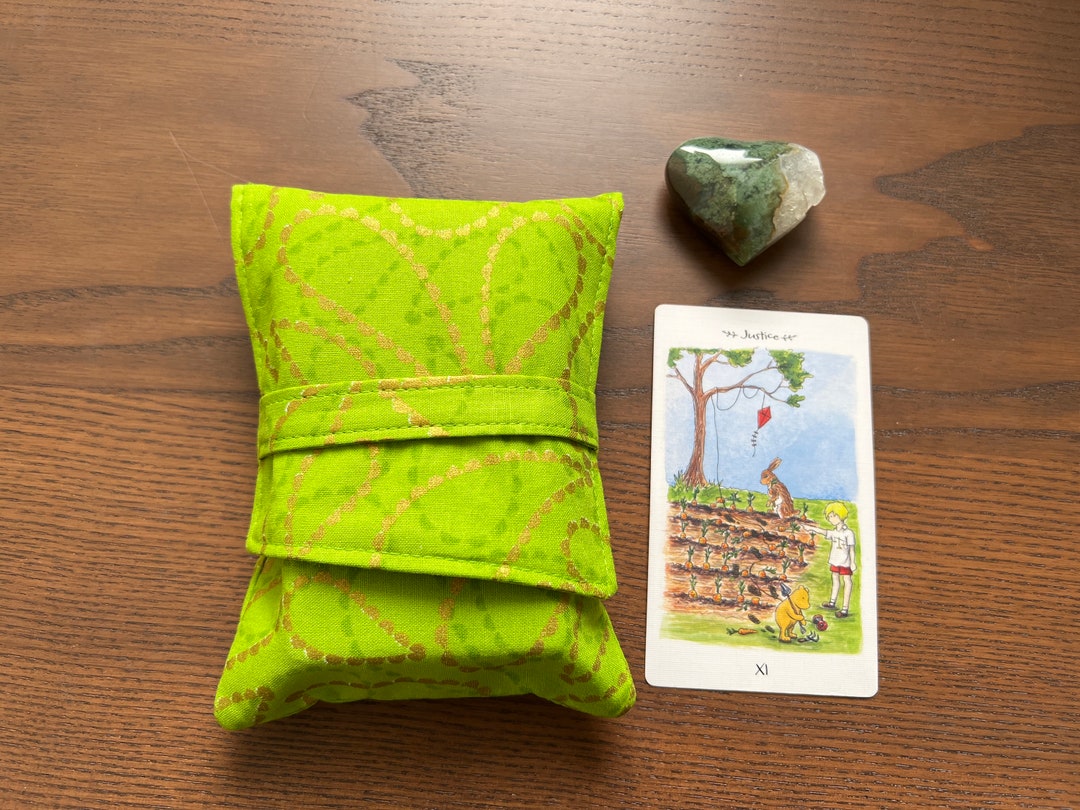 Green Tarot Case, Tarot Pouch, Energy Protection Bag for Oracle, Tarot ...