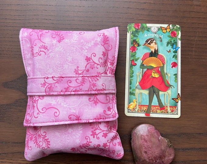 Pink Tarot Pouch, Tarot Bag, Energy Protection Case for Oracle, Tarot ...