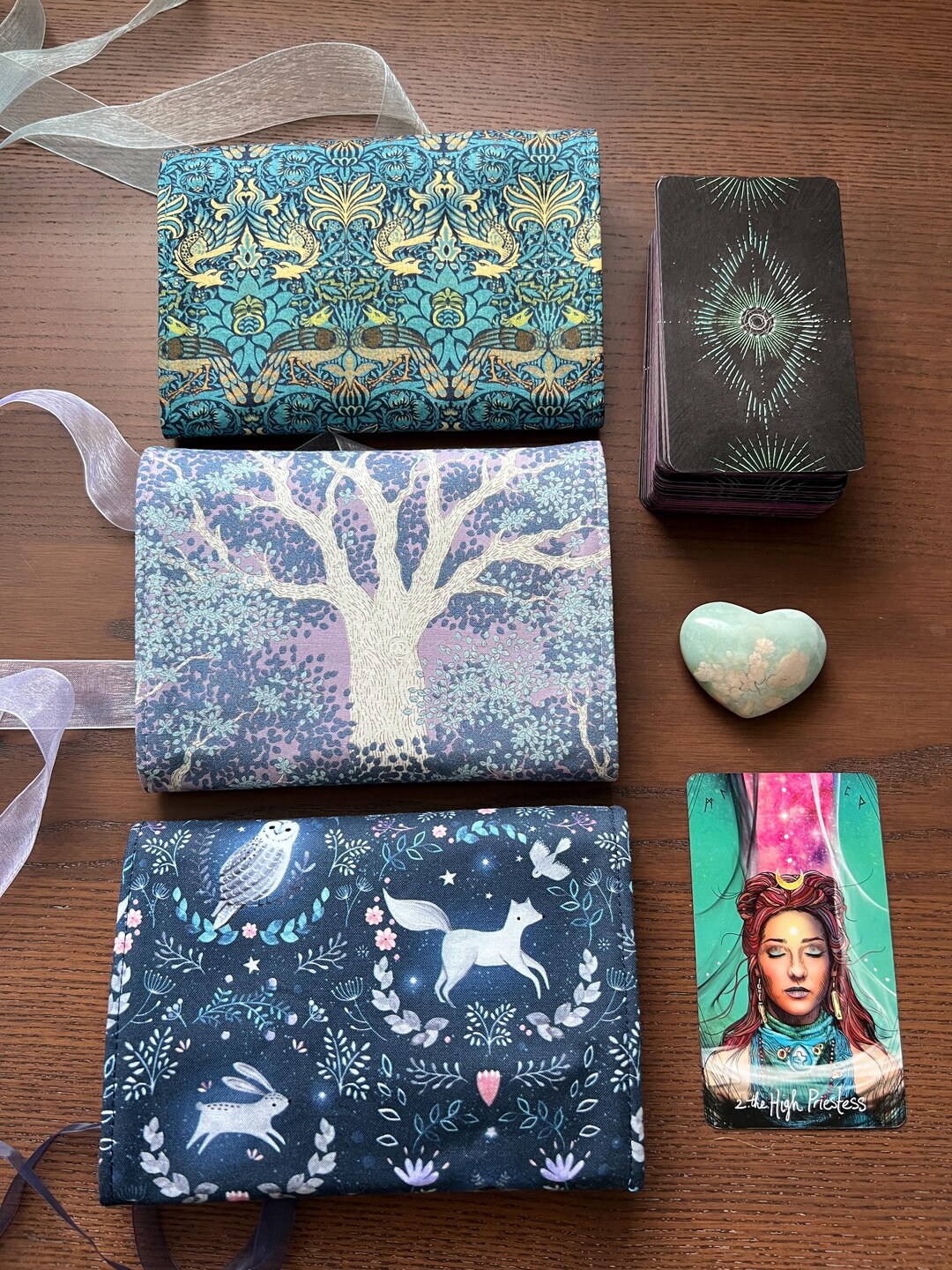Tarot Card Wrap, 3 Designs, William Morris, Moon Animals or Forest, 3 ...