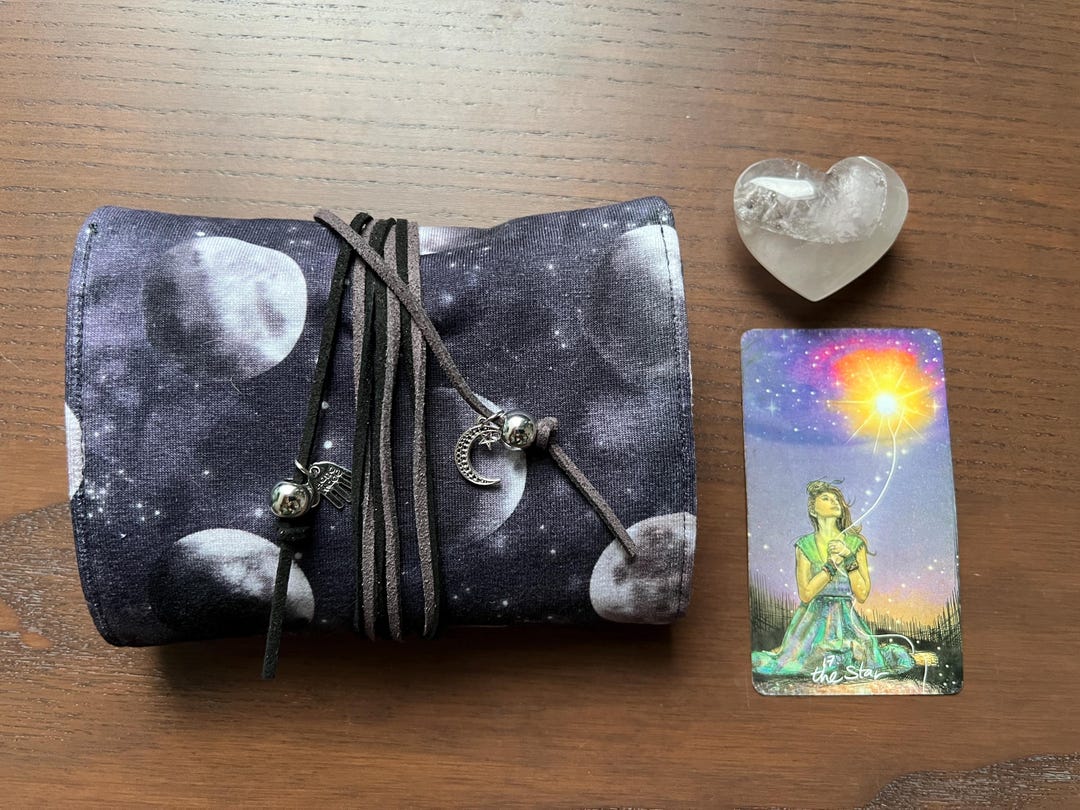 Moon Design Tarot Wrap: Pocket Tarot & Lenormand Reading Cloth, Reiki ...